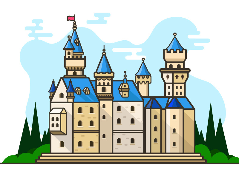 365 daily challenge_castle by SaleFish on Dribbble