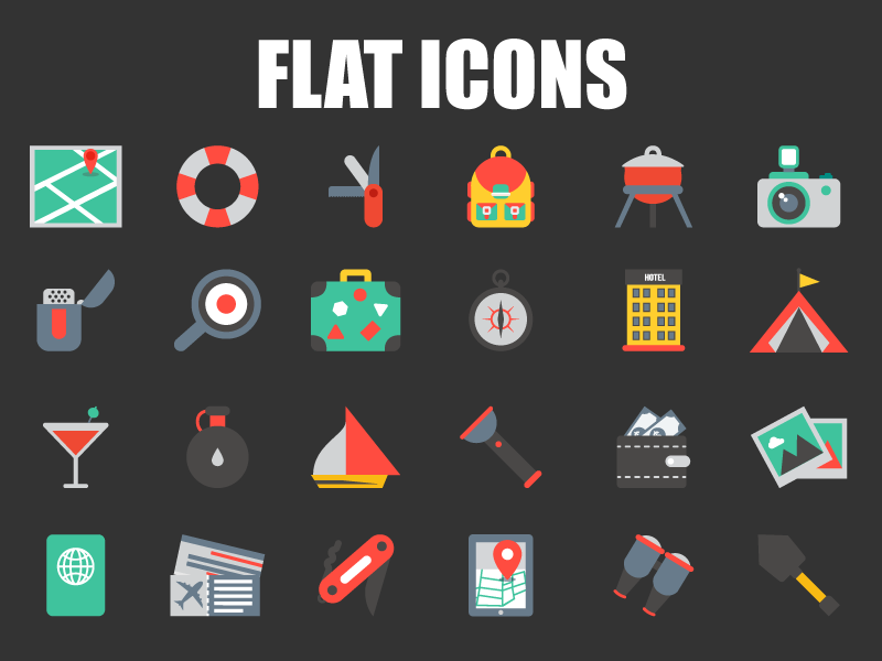 FLAT ICON by Mashiur Rahman on Dribbble