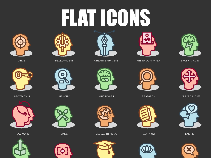 FLAT ICON by Mashiur Rahman on Dribbble