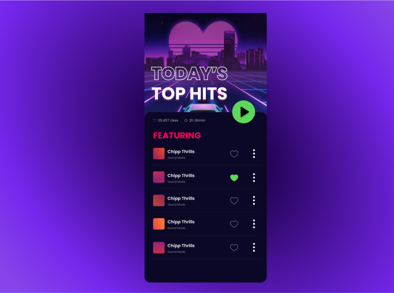 Daily UI Challenge | 009 | Music Player by Nathasha on Dribbble