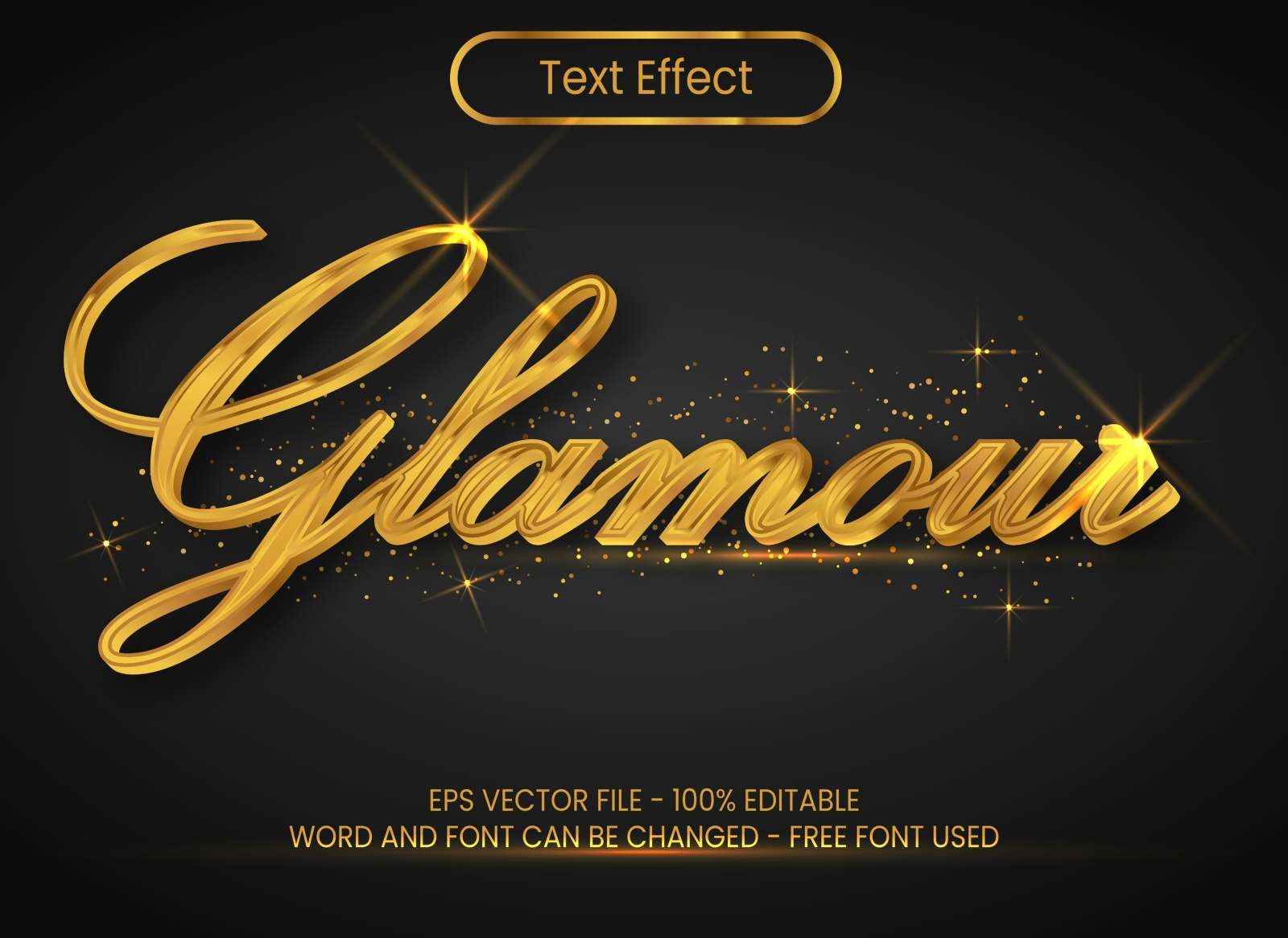 Realistic gold editable text effect style. by Mockmenot on Dribbble