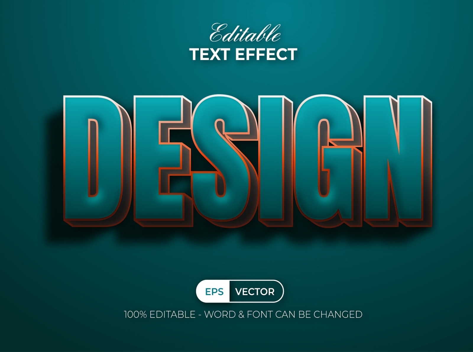 Text effect green design style for illustrator by Mockmenot on Dribbble