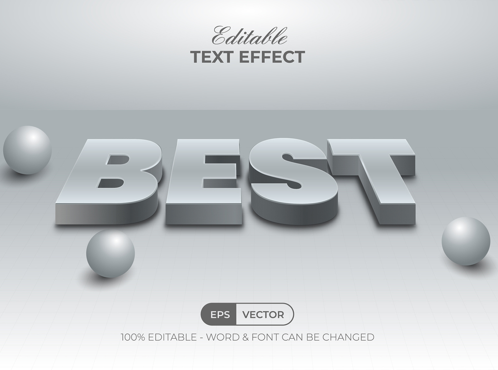 3D Silver Text Effect Isometric Style by Mockmenot on Dribbble