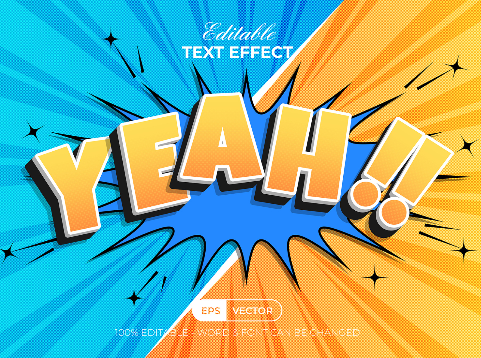 Comic Text Effect Style For Illustrator By Mockmenot On Dribbble