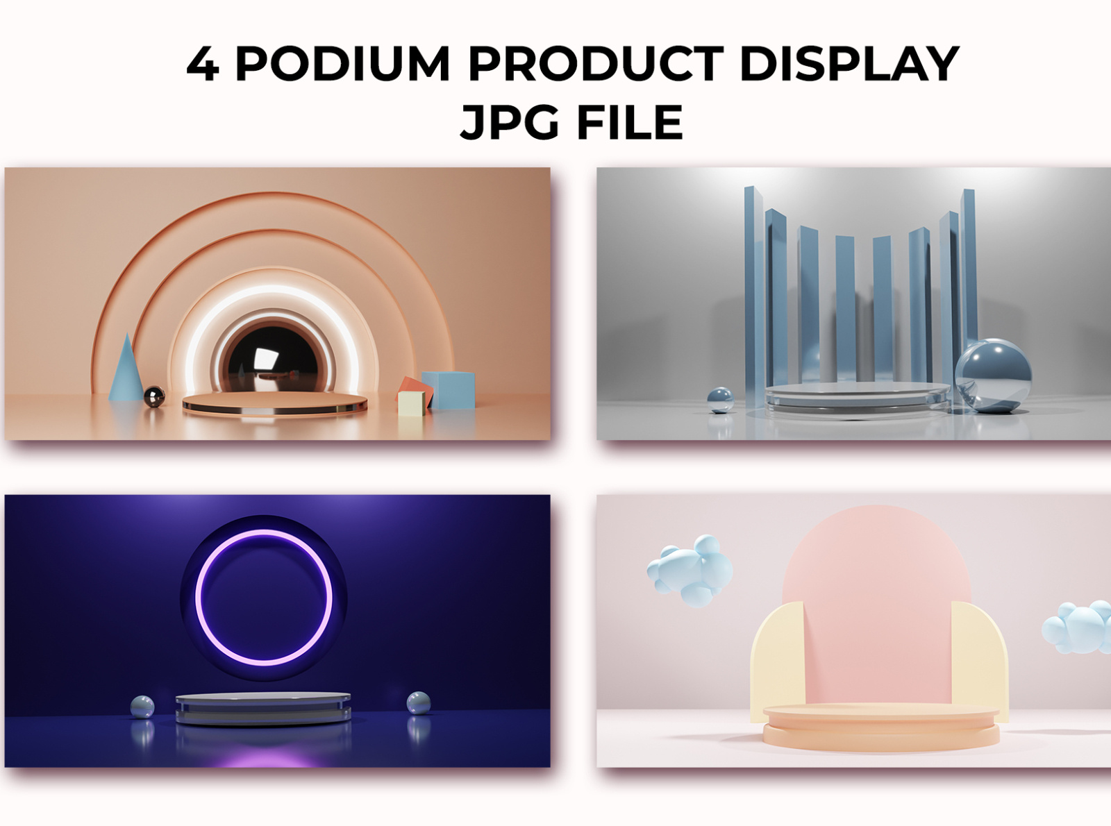 3d render podium mockup display by Mockmenot on Dribbble