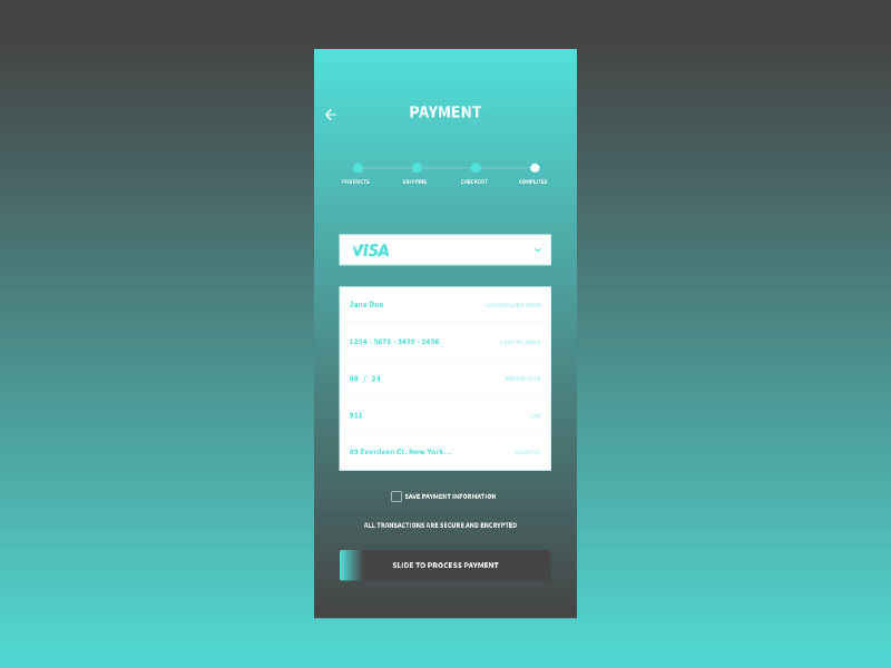 Daily Ui 002 - Check Out by Darrell Delacruz on Dribbble