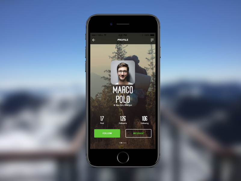 Daily UI 006 - Profile Page by Darrell Delacruz on Dribbble
