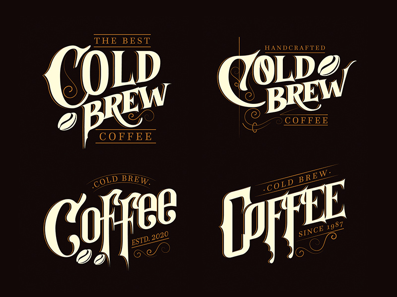 Cold brew coffee logos by Jair Aguilar on Dribbble