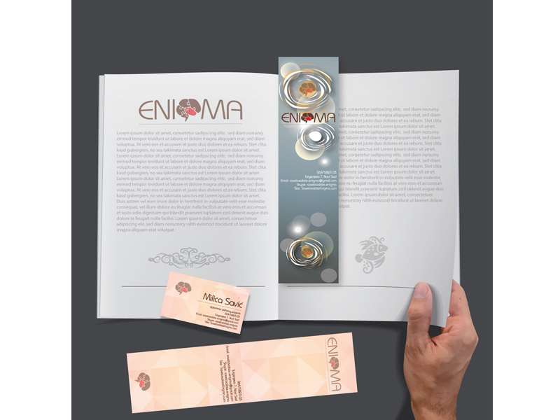 Bookmark and Business Card design by Roman Kozomara on Dribbble