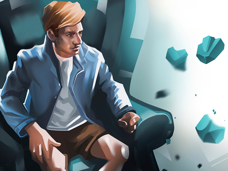 "Flying stones" poster by Egor on Dribbble