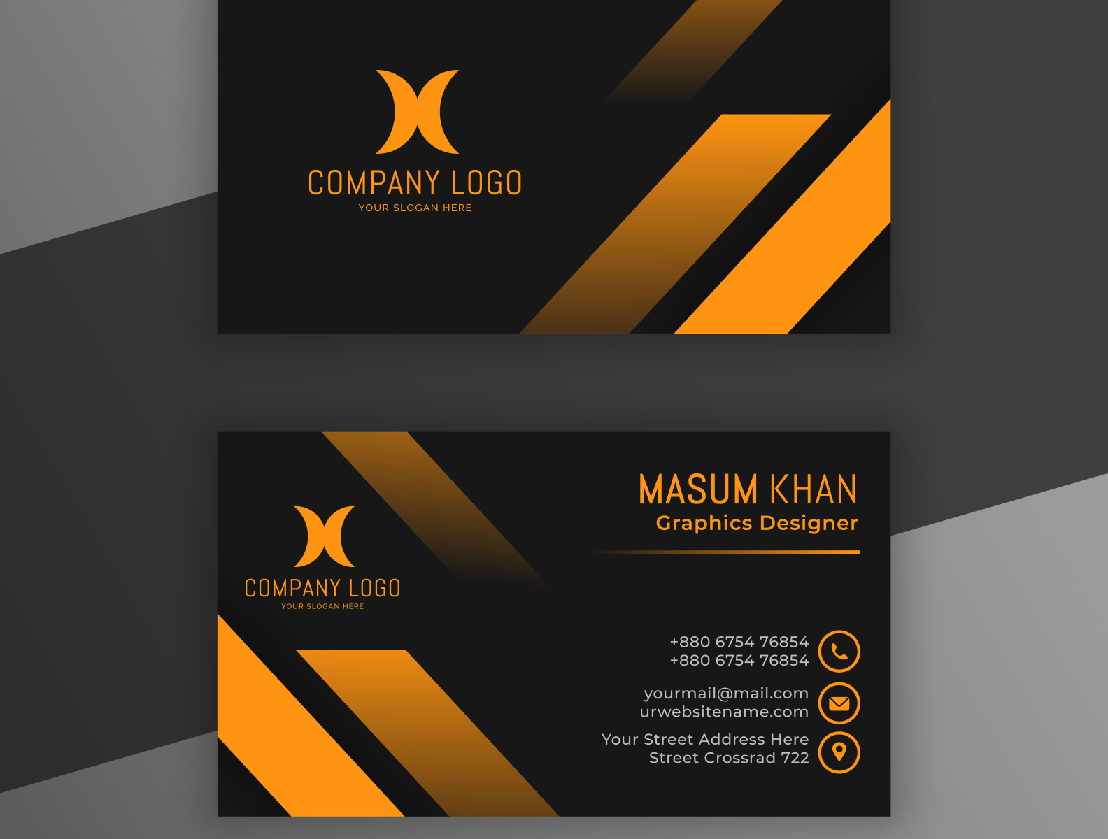 Abstract business card by MD Kamruzzaman on Dribbble