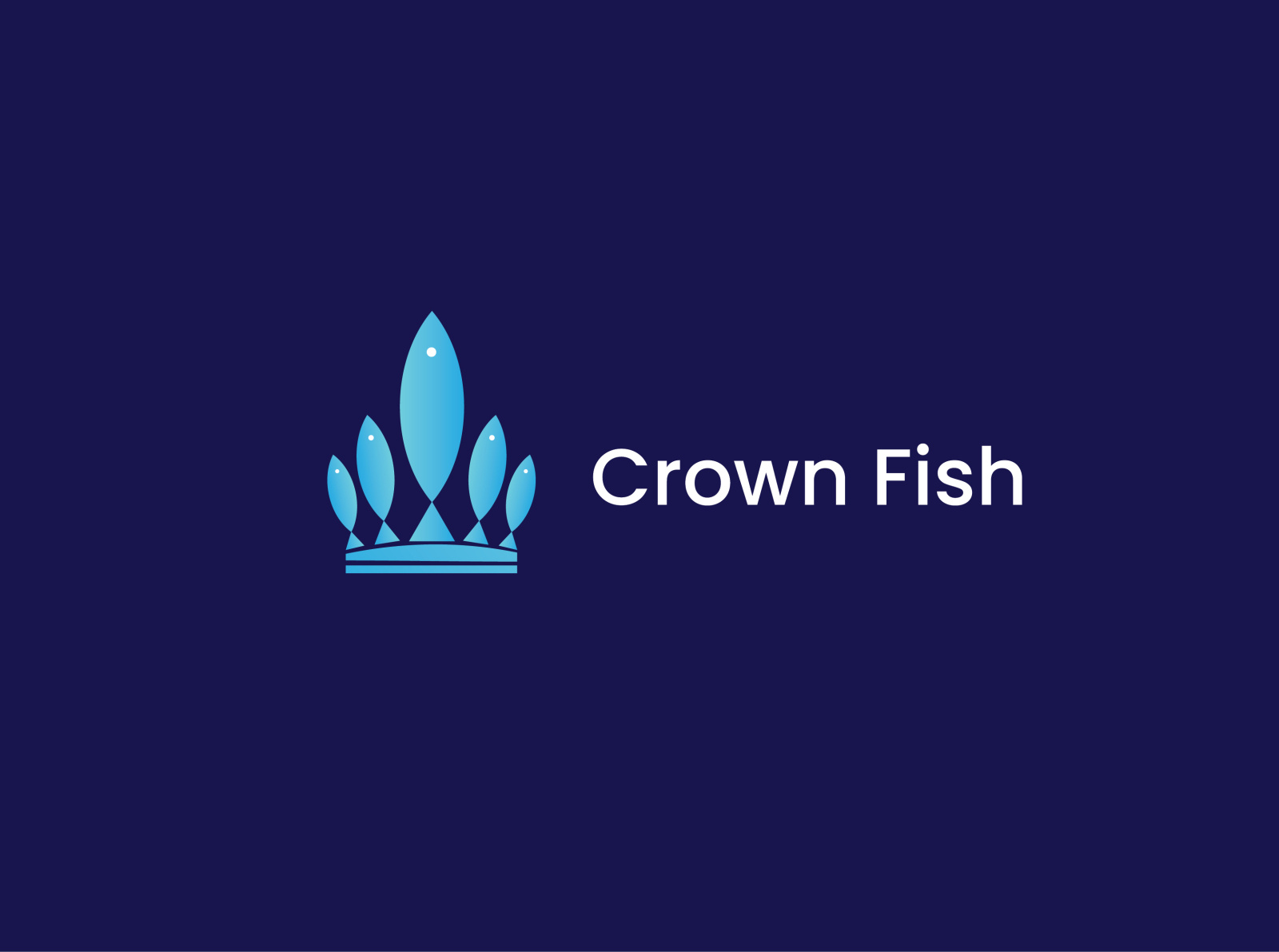 Crown Fish Logo by Digital Design on Dribbble