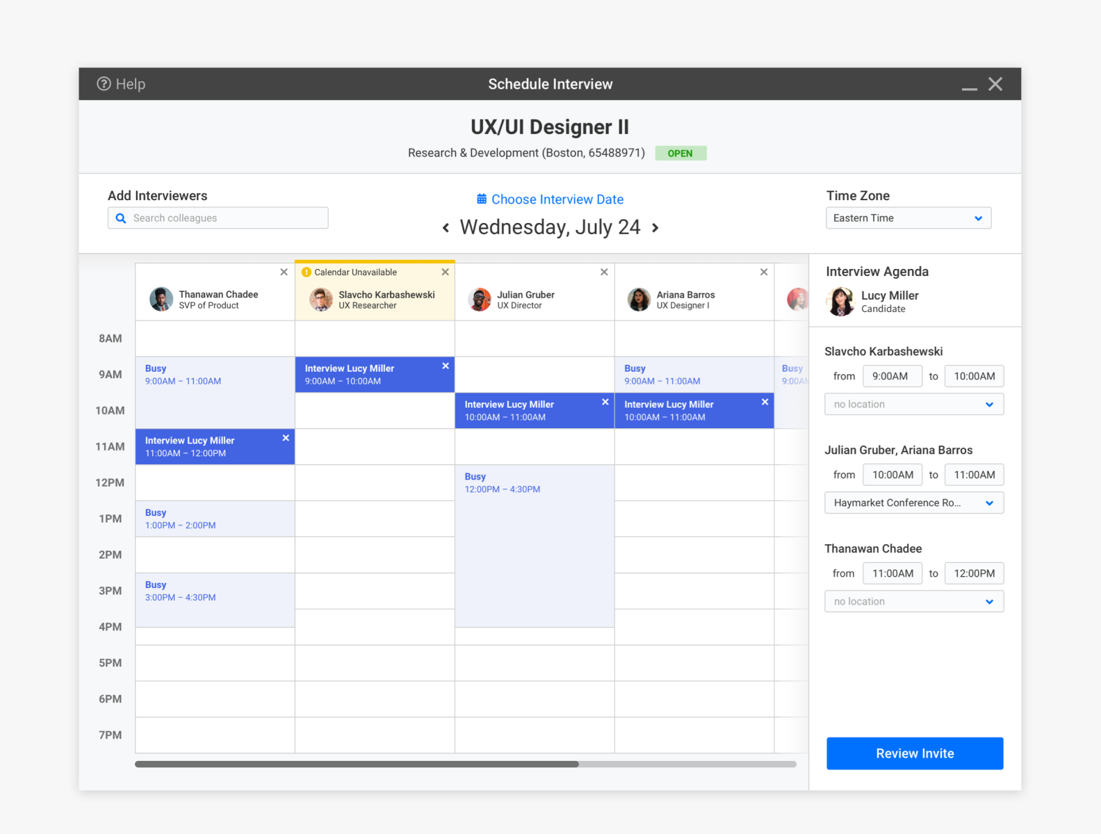 Scheduling UI by Kevin McGurgan on Dribbble