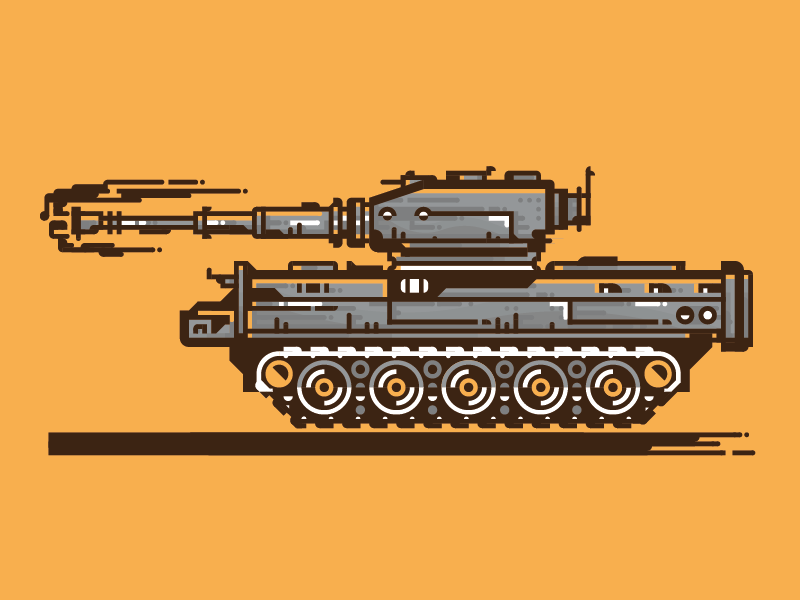 old tank by Alex Stany on Dribbble