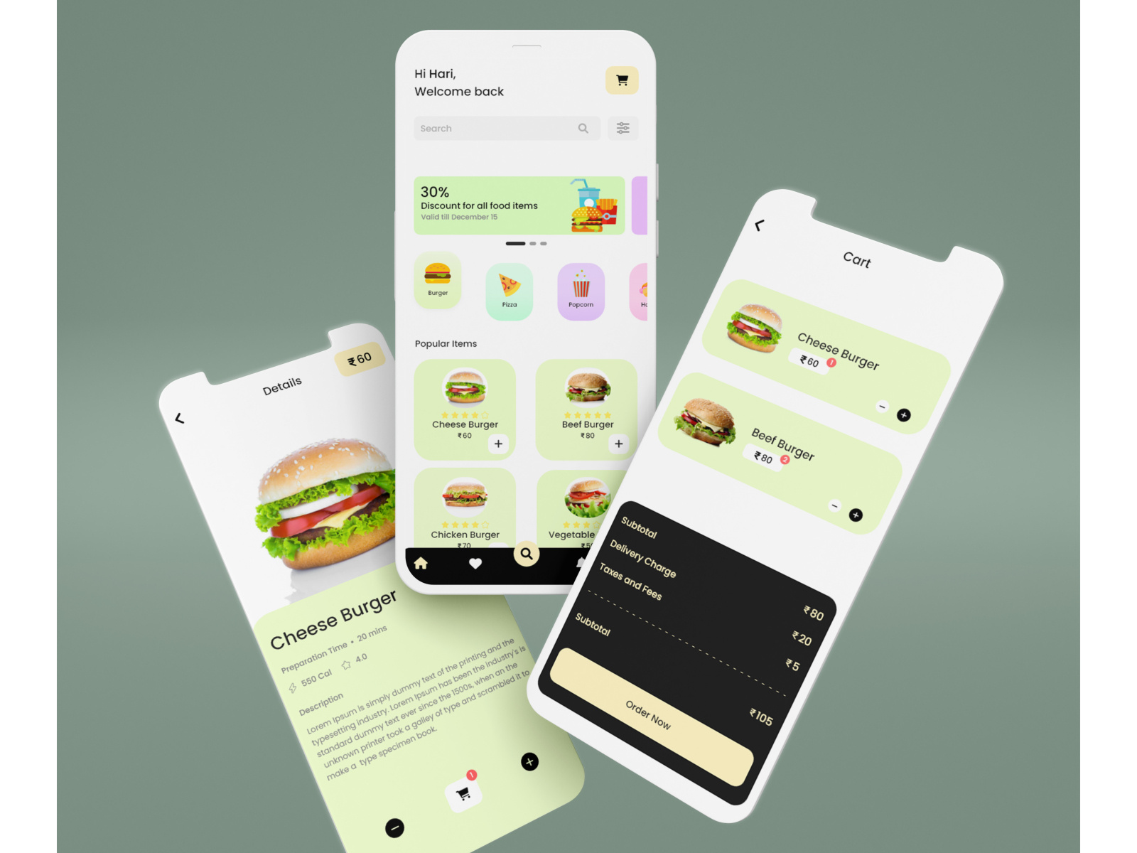 Restaurant Mobile App UI Design by HA RI on Dribbble