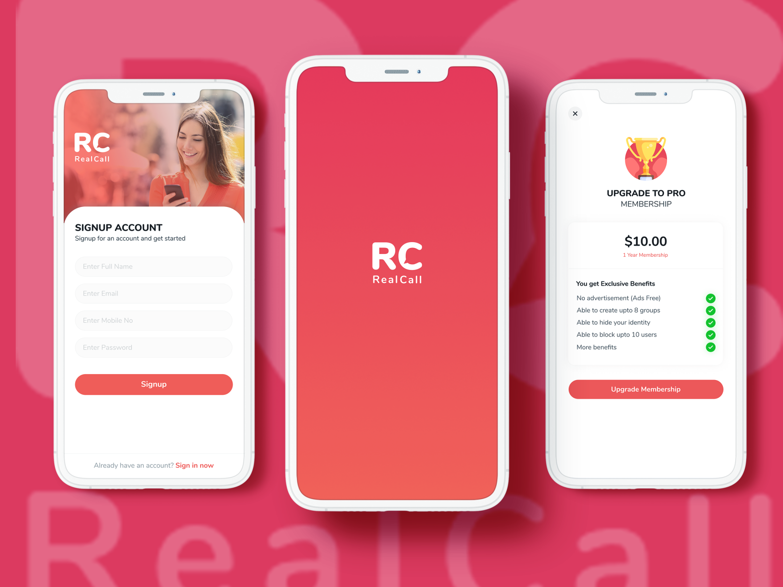 Real Call Mobile App design by Ahsan Imam on Dribbble