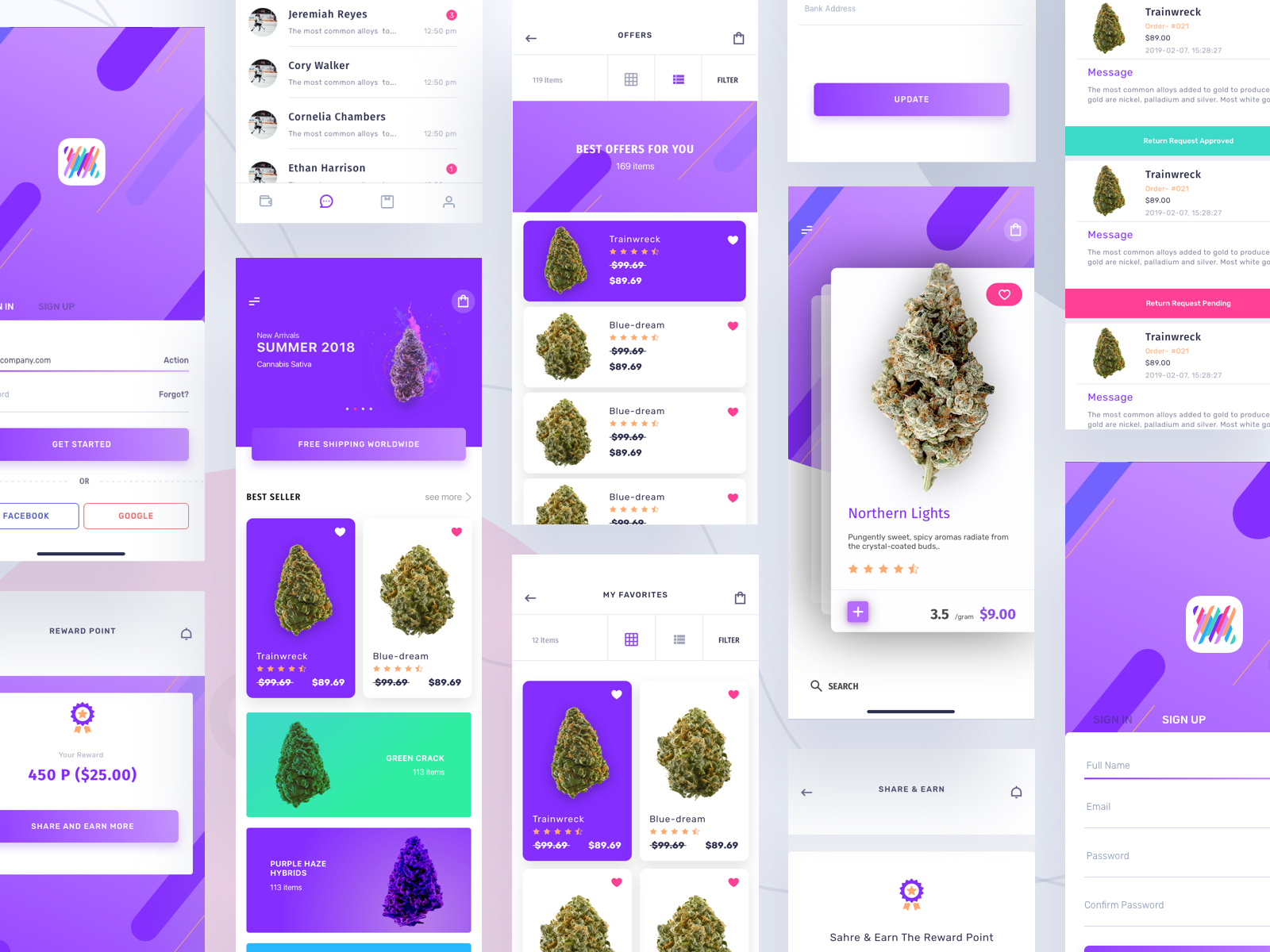 Weedmayhem App by Sanni sahil 🍃 for Brightscout on Dribbble