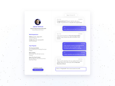 Chatbot UI by Chaitanya Choudhary on Dribbble