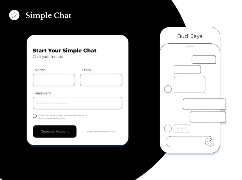 Daily UI 1 - Simple Line Sign Up by Reza Amalia on Dribbble