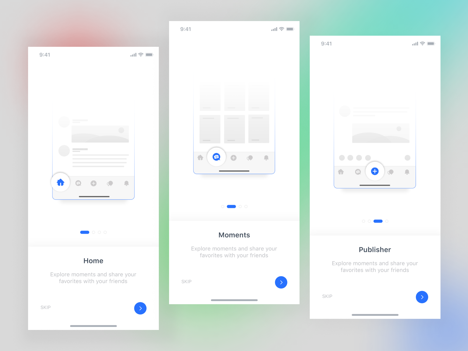 Social media tutorial screens design by Sanket on Dribbble