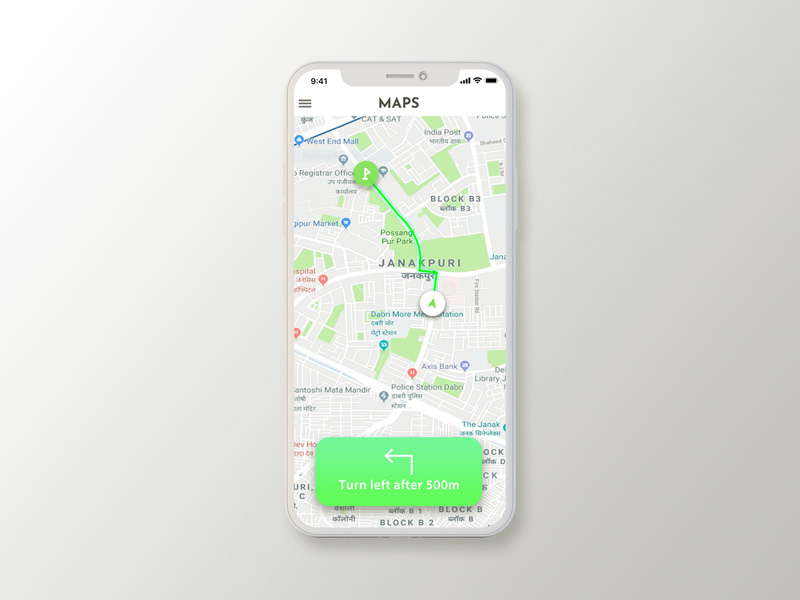 Maps Navigation Concept by Udit Sharma on Dribbble