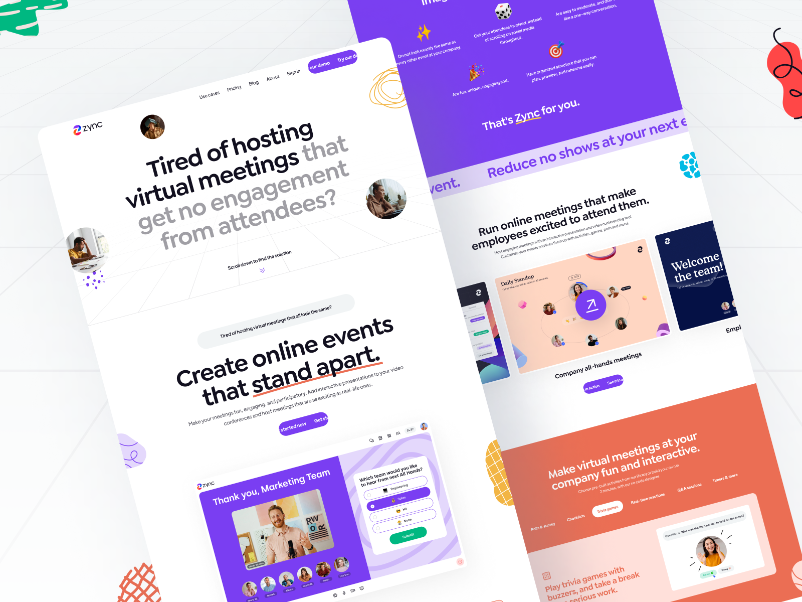 Zync: Interactive Meetings Software Website Design (Live) by Sumit ...