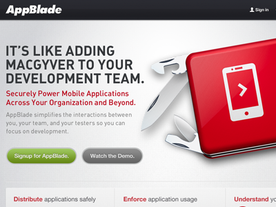 Website Appblade by Jonathan Green on Dribbble