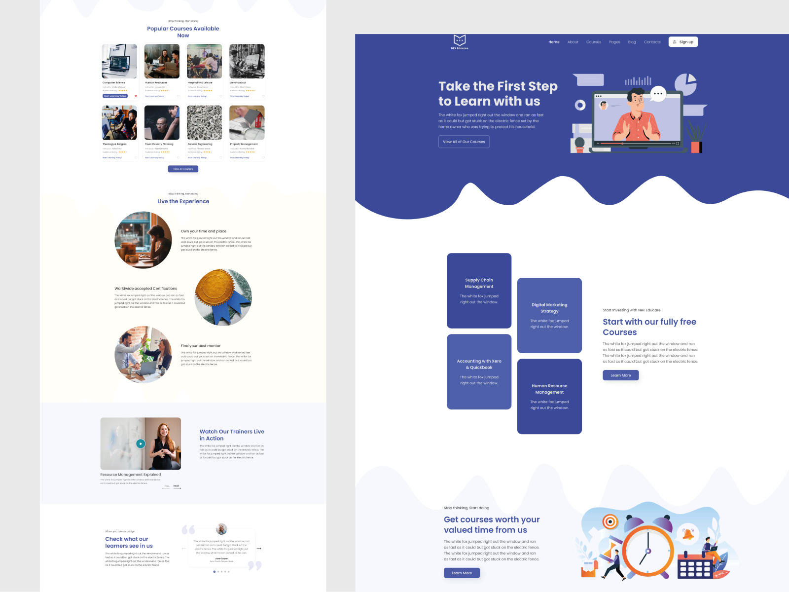 Educational Landing Page by Nasif Zubayer on Dribbble