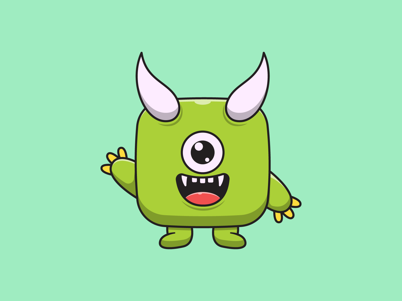 Cute Monster Cartoon by Three Light on Dribbble
