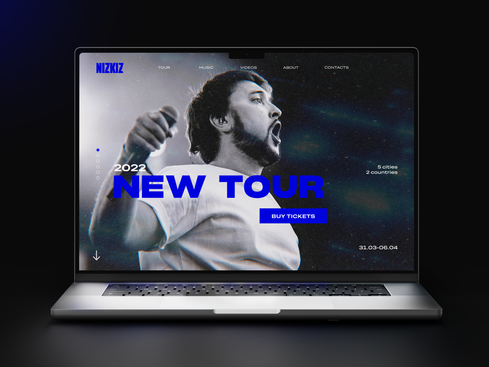 ROCK BAND WEBSITE CONCEPT. UI/UX DESIGN by Svitlana Petrova on Dribbble