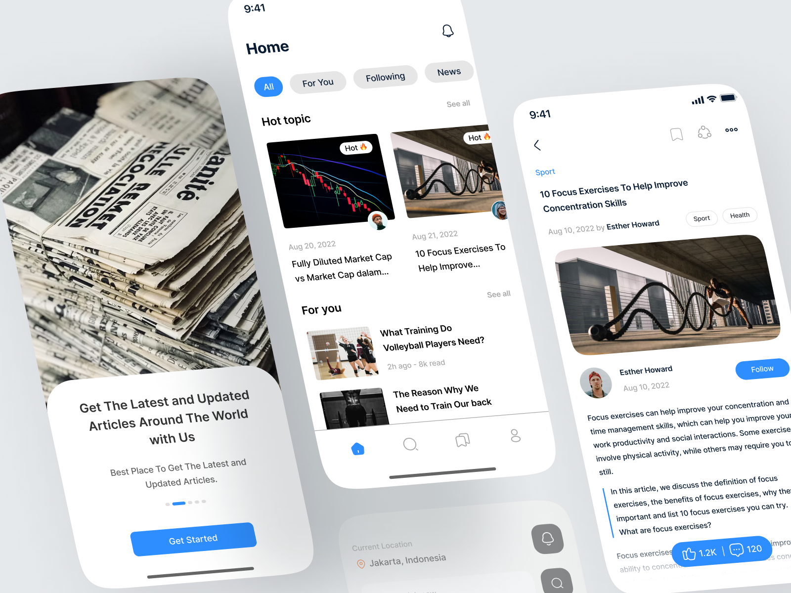 Baca.In - Article App by Rizal for Kretya Studio on Dribbble