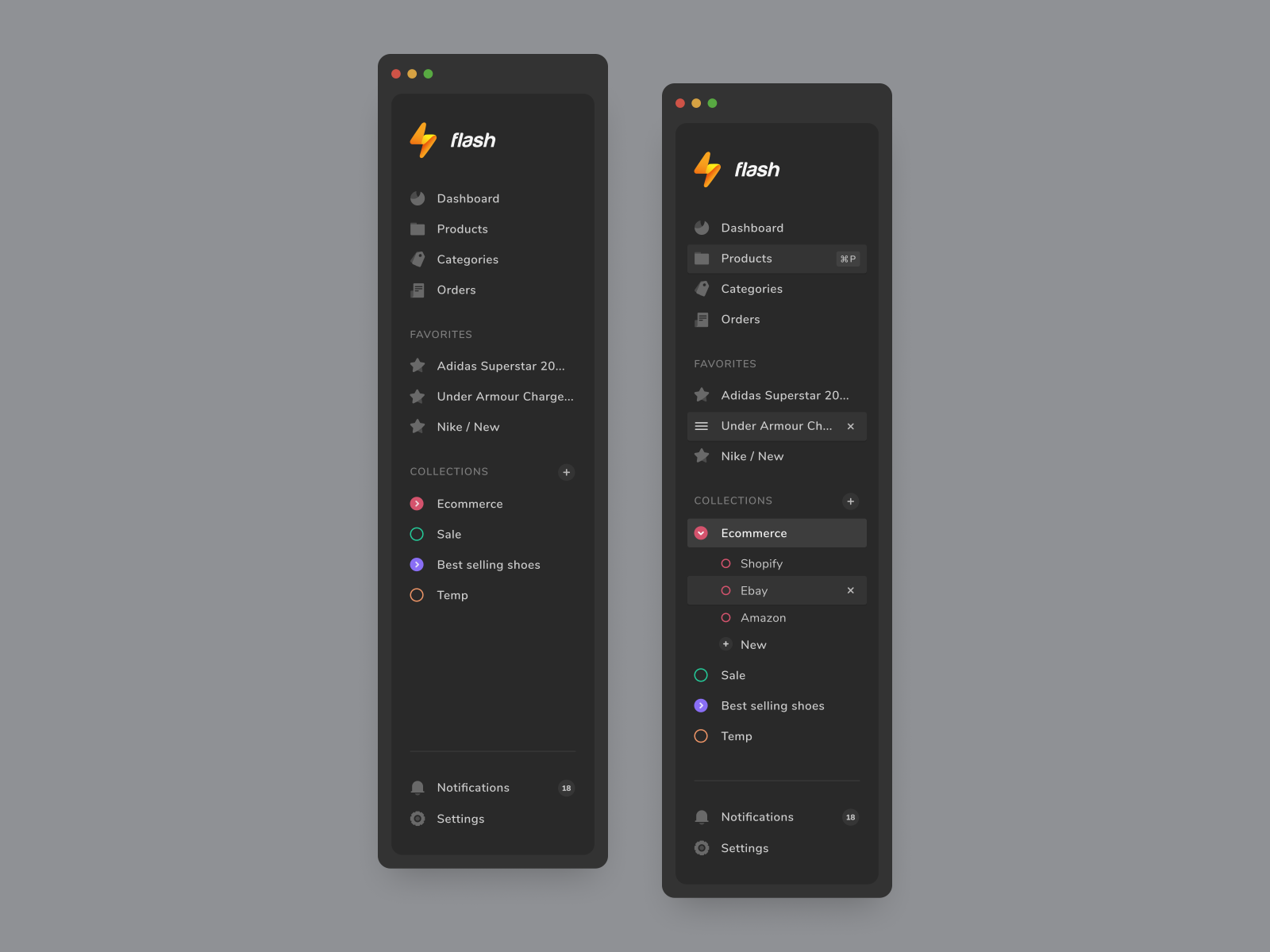 web navigation by Anton on Dribbble