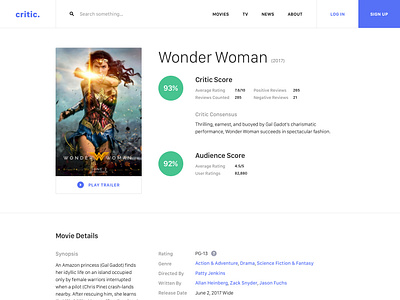 Movie Review Page by Nancy Nguyen on Dribbble
