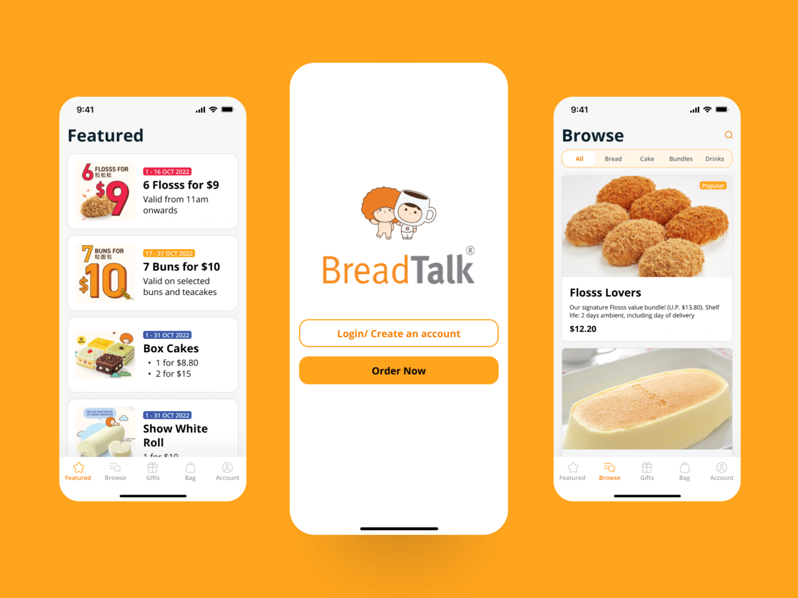 BreadTalk (Bakery App) by Fiona Lim on Dribbble