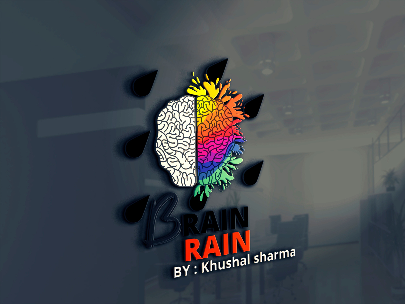brain rain by Khushal Sharma on Dribbble