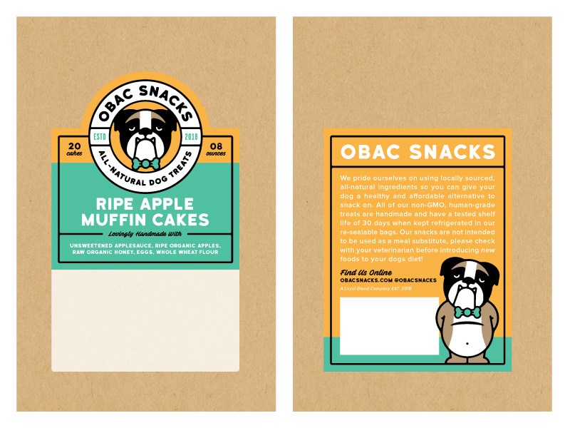 Obac Snacks Label Design by Rob Hopkins on Dribbble