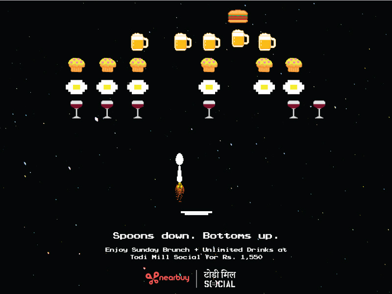 Space Invaders (Food parody) by Jaspreet on Dribbble