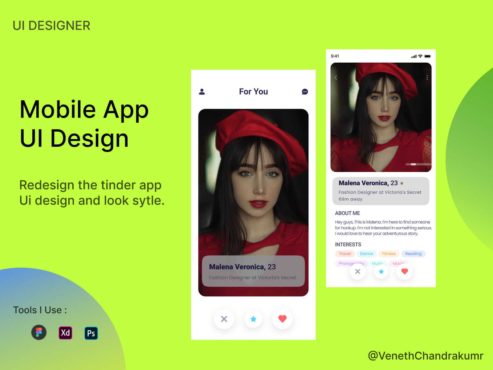 Modern Mobile app design by VenethChandrakumar on Dribbble