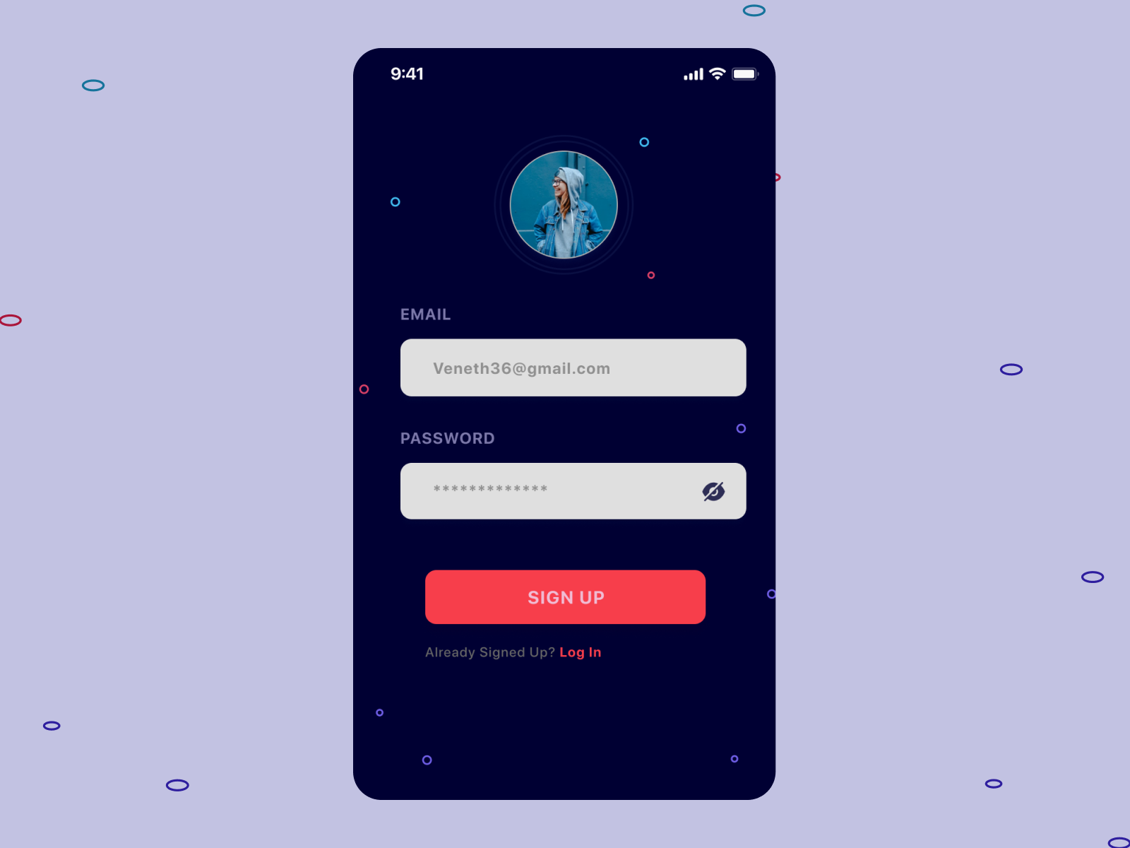 Sign Up page design by VenethChandrakumar on Dribbble