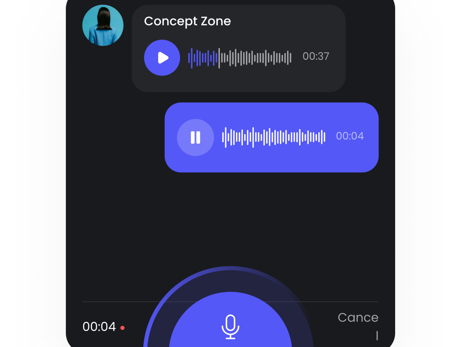 Voice note ui/ux design by Ahmad Faraz on Dribbble