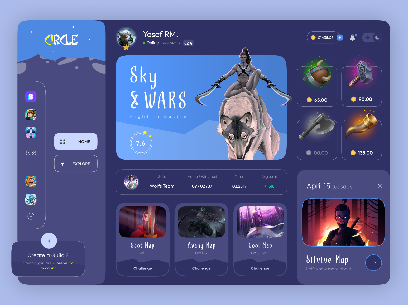 Gaming Dashboard Design by Youssef Ramchi on Dribbble