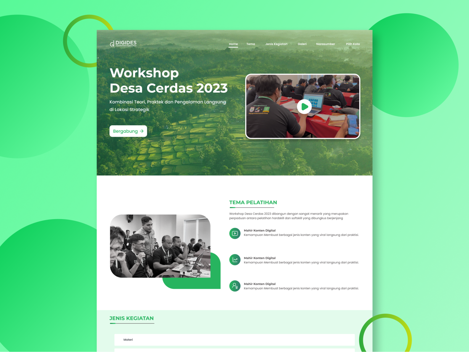 Website Pendaftaran Program Desa Cerdas by Andi Nurwahida on Dribbble