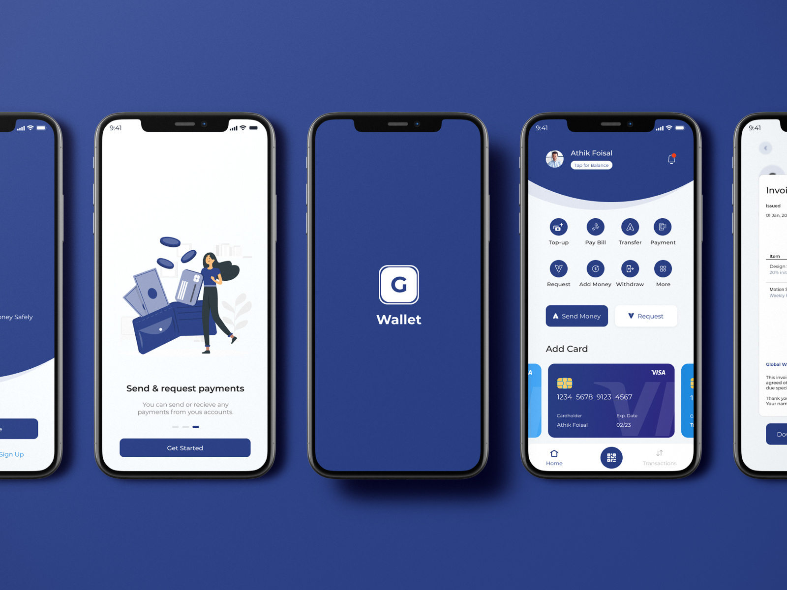 E-Wallet App UI Design by Athik Foisal on Dribbble
