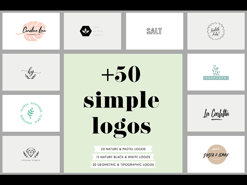 +50 simple logos by Anis on Dribbble