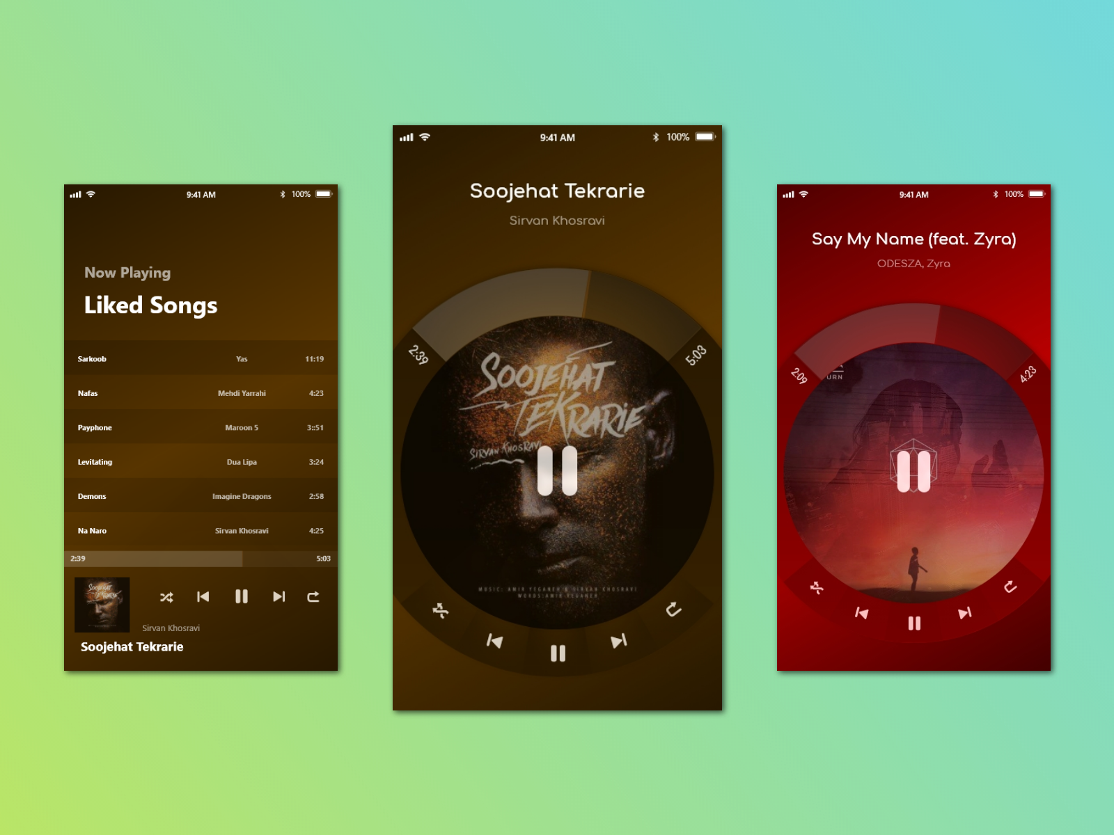Music Player UI Concept by Clover on Dribbble