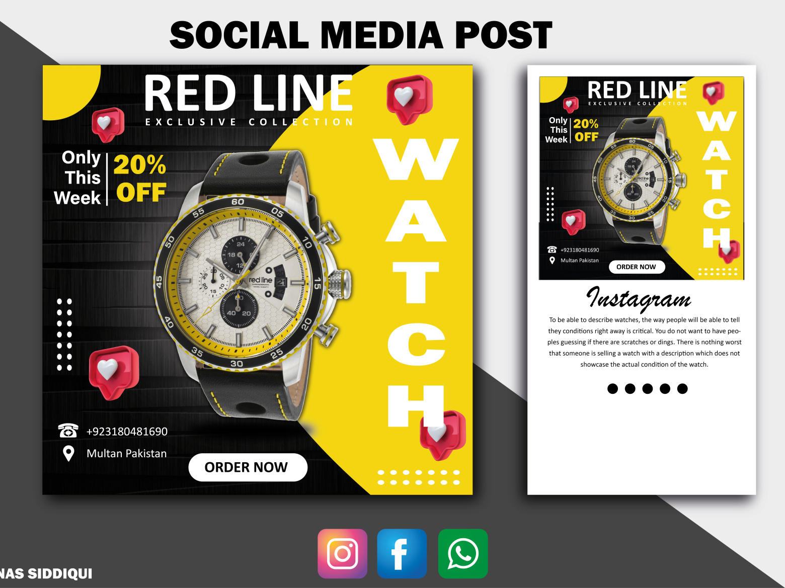 Social Media Post by Anas Siddiqui on Dribbble