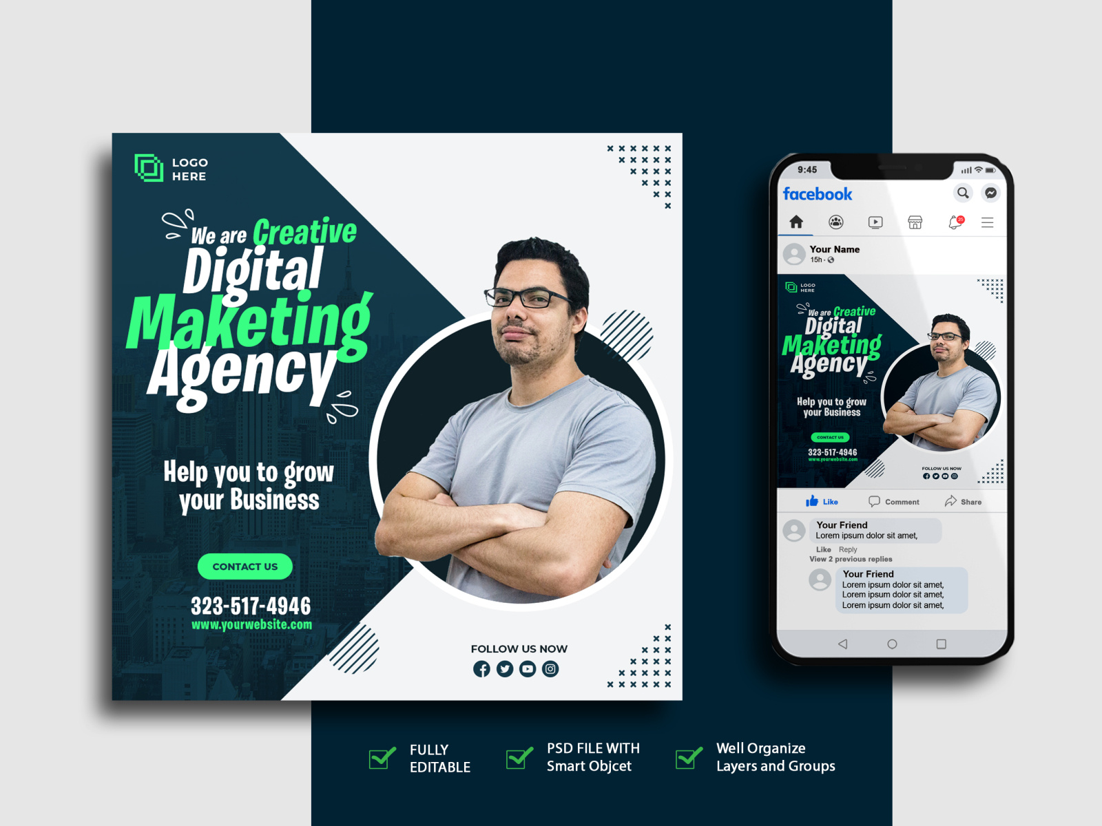 Social Media Ads Banner by Md Imran H on Dribbble