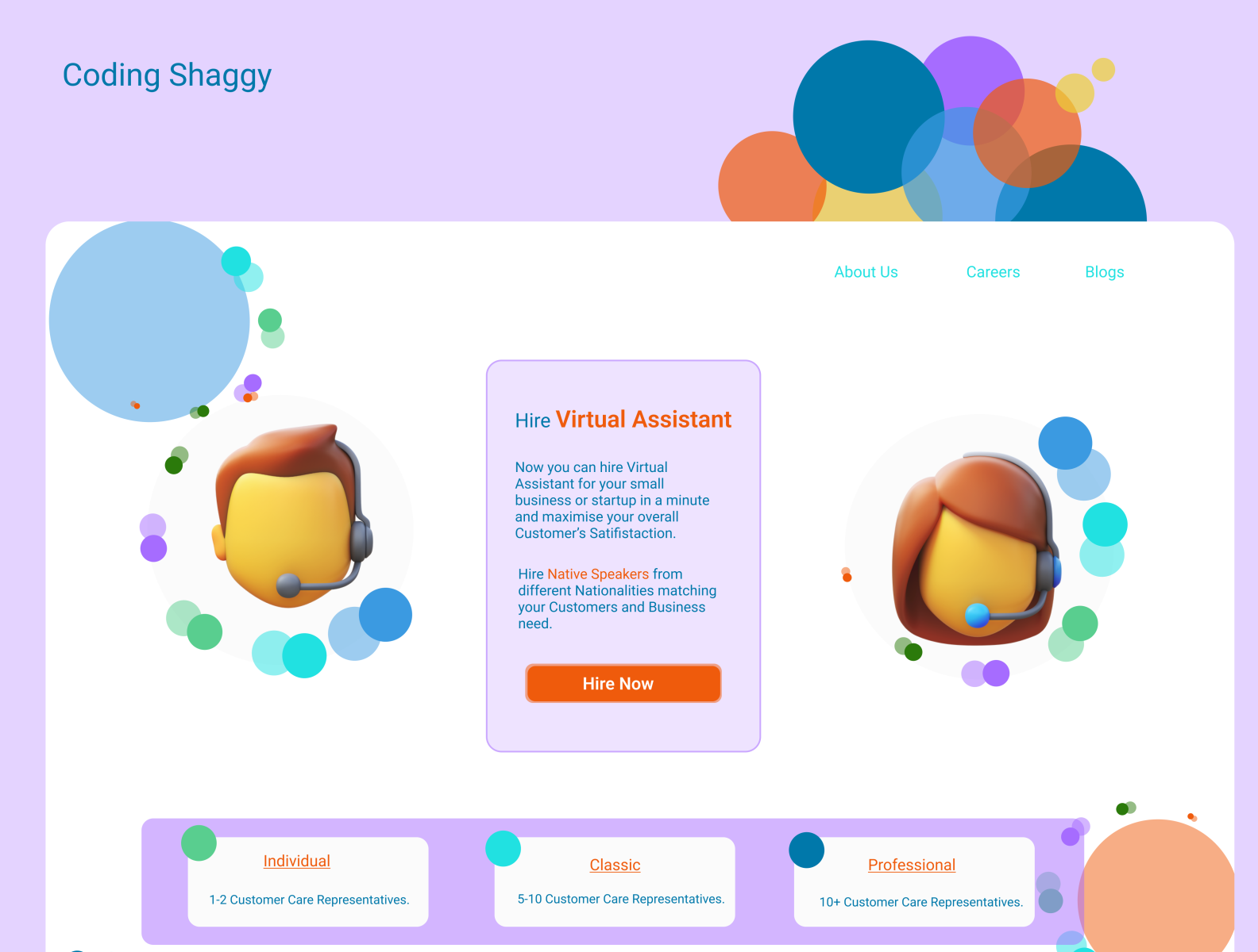 Virtual Assistant Services Landing Page UI Design. by CodingShaggy on ...