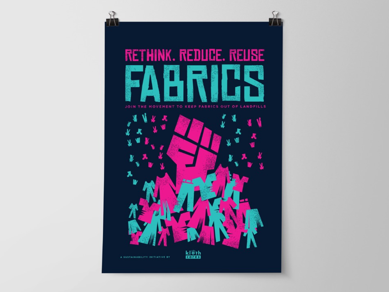 Kloth Cares - Fabric Recycling Poster by Itzhar Cips on Dribbble