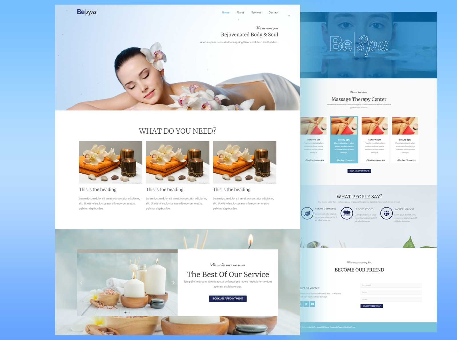 Spa website. by Jabed Hasan on Dribbble